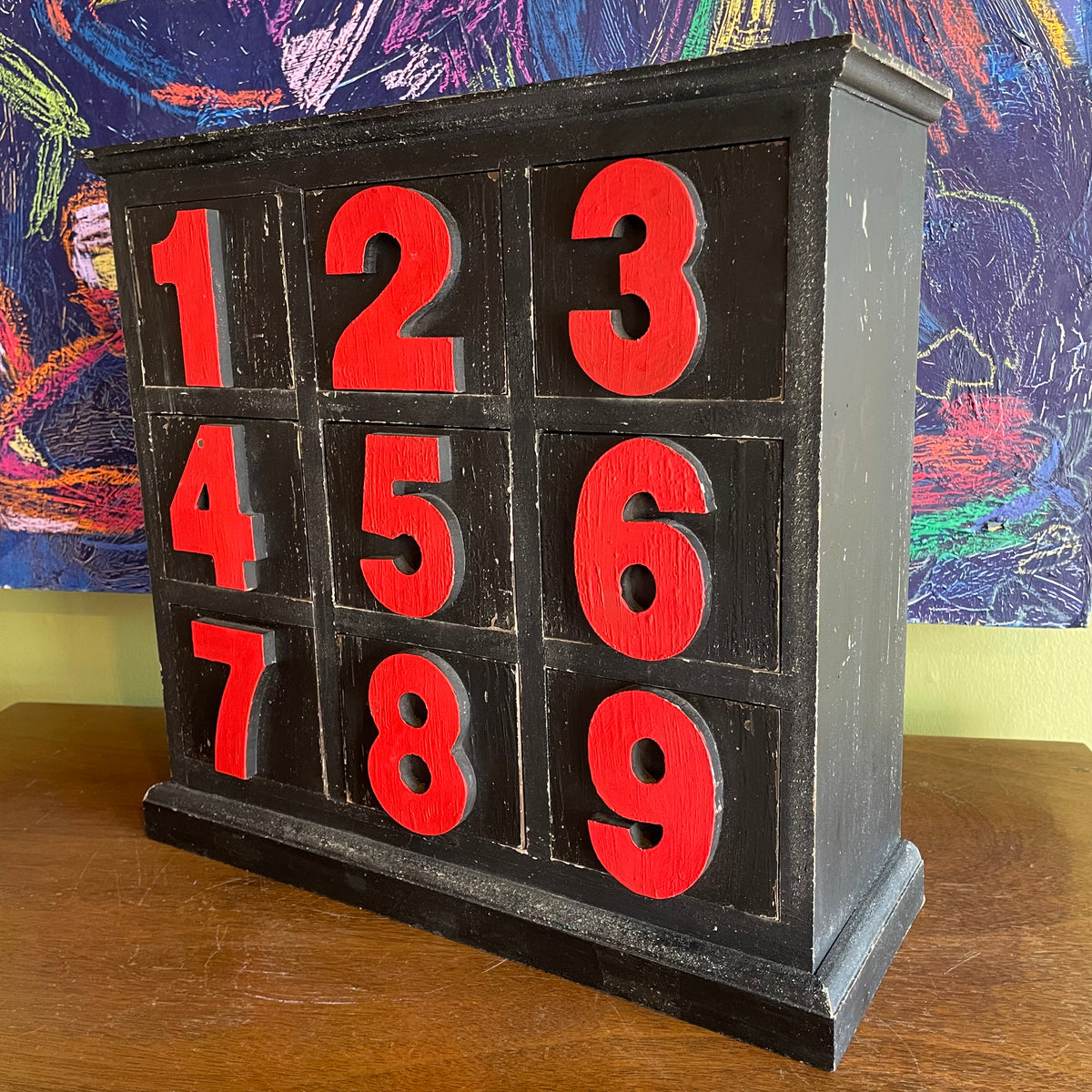 Antique Numbered Wooden Storage Box – CANDID HOME